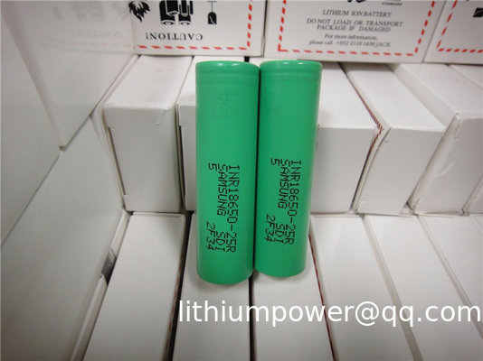 korea Samsung  batteries 18650 25R original cylindrical lithium battery 20A for medical lighting