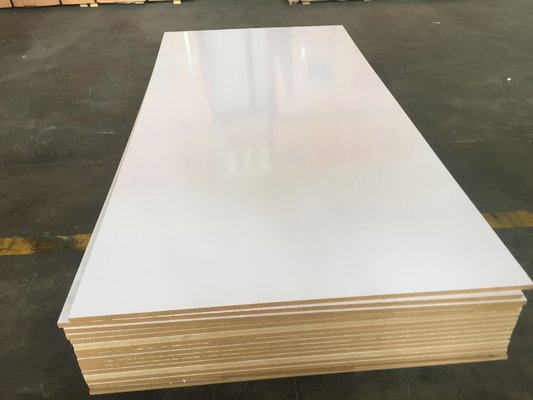 MELAMINE MDF.TITANIUM WHITE HIGH GLOSSY MDF,E2 GLUE