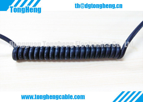 China High Recoiled Strength External Plate Machine TPU Coiled Cable supplier