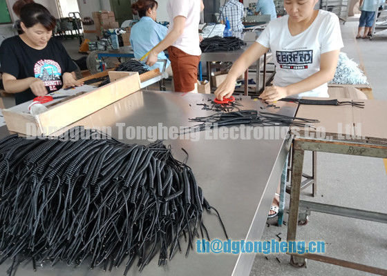 Convenient Use Extendable Coiled Spiral Cable 105C 300V supplier