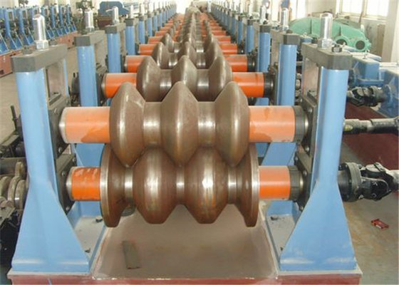 Two Waves Highway Guardrail Roll Forming Equipment 75mm Roller Axis GCR15 Roller