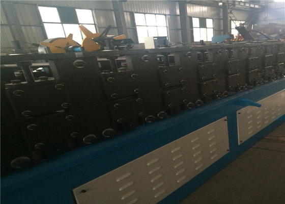 Column Door Frame Roll Forming Machine 14mm Plate Gear Driving PLC Controller