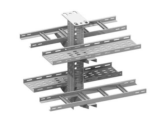 Mild Steel Galvanized Sheet Cable Tray Roll Forming Machine With Punching Mould