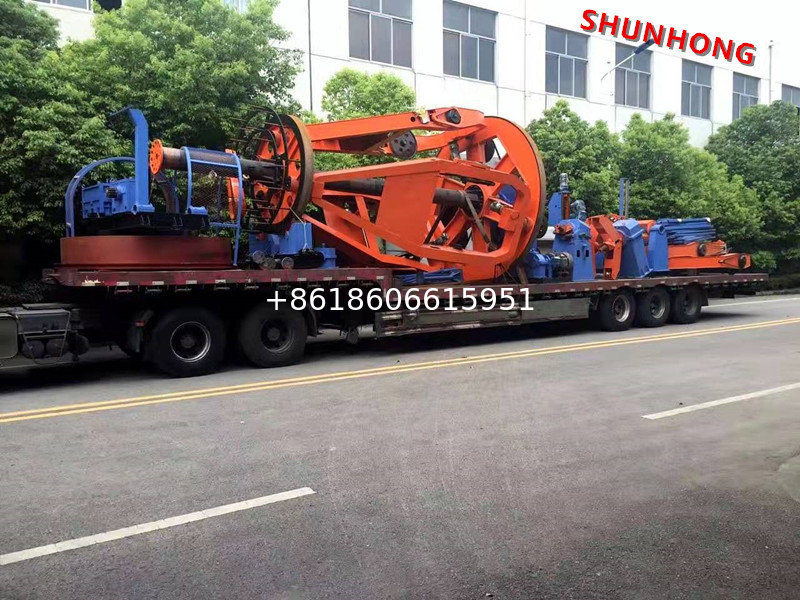Cantilever Back Twisting 1.25-1.6 M 3 Bobbin Cable Winding Machine 50RPM Pneumatic Brake