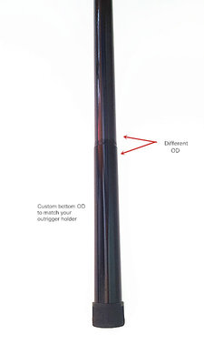 High Rigidity Carbon Fiber Outrigger Poles , Reinforced Center Rigger Pole