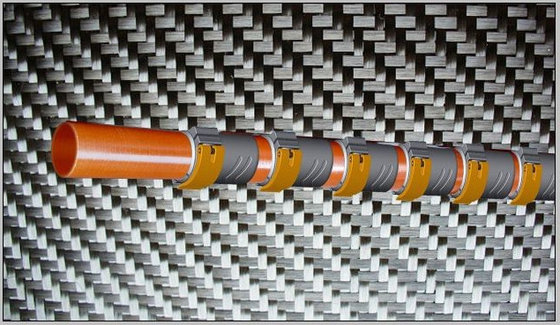 50ft flip - lock GRP Telescoping Fiberglass Poles , replacement fibreglass mast