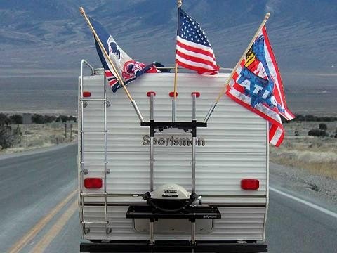 portable 6FT telescoping fiberglass flag pole / advertising fiberglass telescoping pole