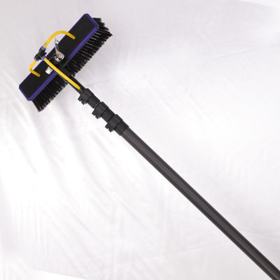 light weight 50ft high modulus carobn fiber water fed pole with sanded 3K plain weave surface finish