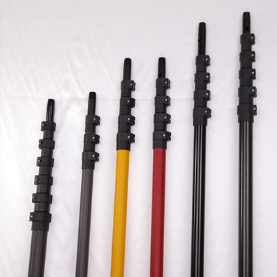 light weight 50ft high modulus carobn fiber water fed pole with sanded 3K plain weave surface finish