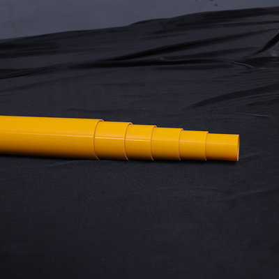 Red Hollow Fiberglass Round Tube Triangular Light Weight Dimensional Stability