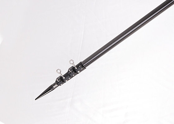 Durable Fishing Boat Outriggers , Black Tapered Carbon Fiber Tubes