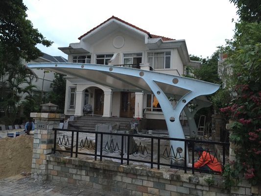 Steel Structure Outdoor Car Canopy Tents 5M X 6M For Home Car Parking