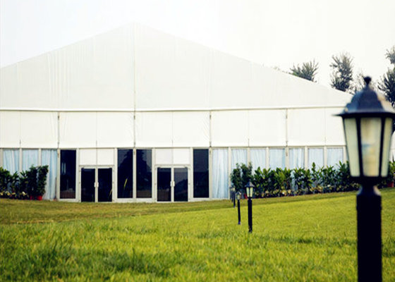 Glass Wall Big Outside Tents For Parties Sun Shade Canopy PVC Fabric 12M