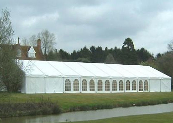 Wind Resistant Outdoor White Wedding Canopy Tent With Clear Window For Parties