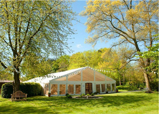 Used Aluminum Garden Party Tents , Large Outdoor Party Tents With Glass Wall