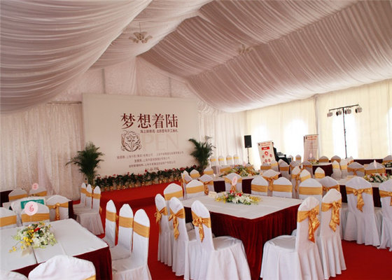 500 People Clear Span Tents For Weddings Receptions With Transparent PVC Roof
