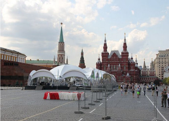 Steel Shade Structures Arch Tents , Large Sun Shades Outdoor For Public Areas