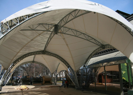 Outdoor Stretch Arch Shape Tensile Fabric Structures For Banquet / Parties