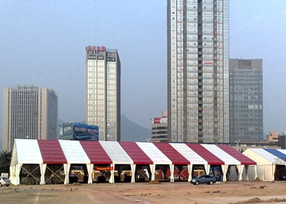 Red And White Marquee Tents , Large Trade Show Canopy Tents For Exhibition