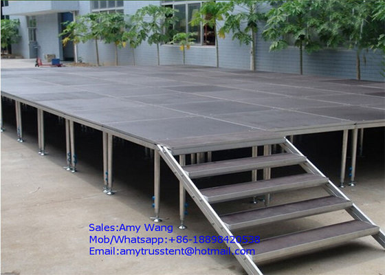 Wedding Stage Backdrop Decoration , Portable Mobile Stage Platform With adjustable Height