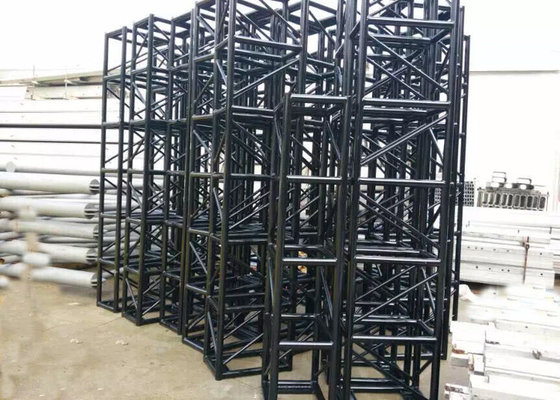 Ground Support Black Colour Aluminum Stage Truss Manufacturers / Portable Lighting Truss