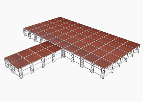 Aluminium Frame Plywood Board Portable Mobile Stage Truss , Outdoor Concert Stage