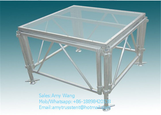 Plywood Board Aluminum Dance Floor Glass Board With Adjustable Folding Stage