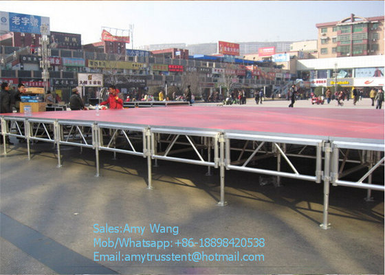 Aluminium Frame Plywood Board Slide , Water Proof Folding Portable Stage Platform