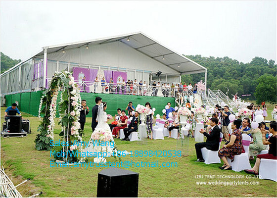 3-50 Clear Span Tents , Big Canopy Party Wedding Marquee Aluminum Tent With Colorful Linings