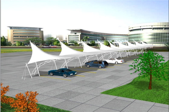 PVDF Tensile Membrane Structure Gymnasium Stadium Canopy Roofing With Custom Color