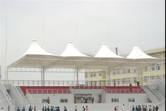 PVDF Cover Tensile Steel Membrane Awnings For Parking Colorful Car Shade Canopy