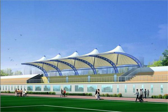 PVDF Cover Tensile Steel Membrane Awnings For Parking Colorful Car Shade Canopy