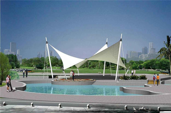 Tent And Awning Fabric Car Parking Shades Waterproof Membrane PVDF Roof Cover New Materials
