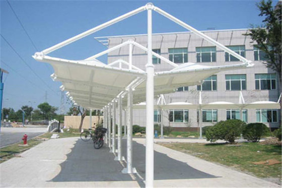 Sun Shelter Hotel Platform Steel Car Canopy Tents Membrane Structure Projects With PVDF Material Cover