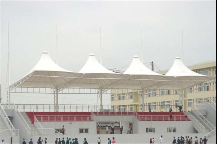 PVDF Cover Tensile Steel Membrane Awnings For Parking Colorful Car Shade Canopy