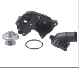 Coolant Outlet Flange Thermostat Housing Assembly WITH ONE CLIP ON TEMPRATRUE PORT 2L2Z-8592-AA for FORD
