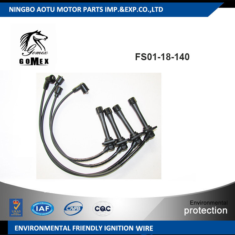 High voltage silicone Ignition wire set, ignition cable kit, spark plug wire FS01-18-140 for MAZDA