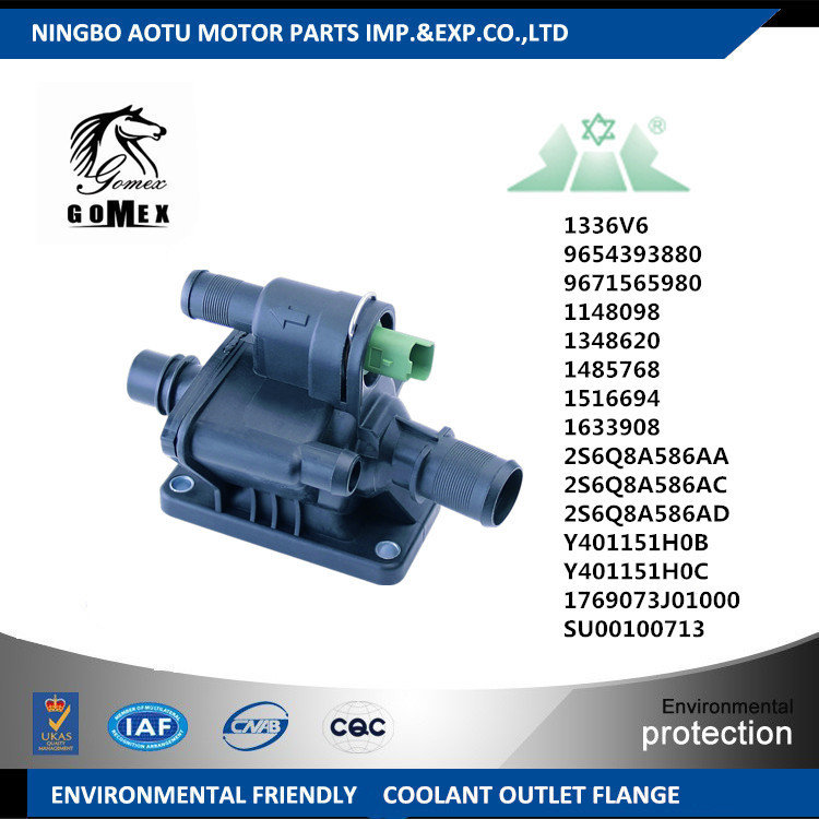 Coolant Outlet Flange Thermostat Housing Assembly 1336V6 9654393880 9671565980 for FORD PEUGEOT MAZDA  CITROEN SUZUKI