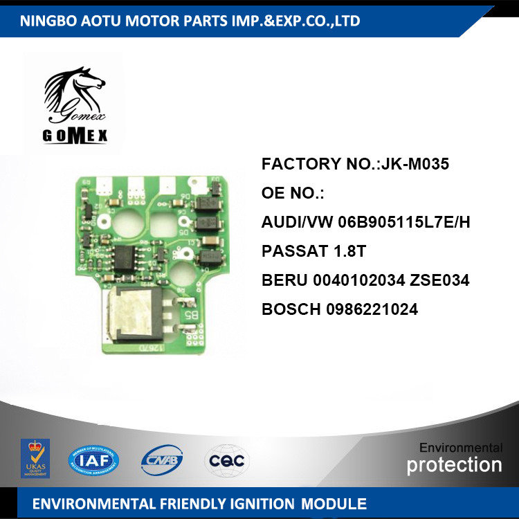Automotive Ignition Module for AUDI/VW 06B905115L7E/H PASSAT 1.8T BERU 0040102034 ZSE034 BOSCH 0986221024