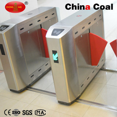 2016 New Fingerprint access control flap turnstile gate with fire alarm system
