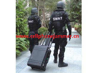 Portable Pelican Case RF Bomb Cellphone Signal Jammer GPS WiFi Blocker