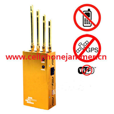 Handheld Cellphone GPS Jammer 3Watts output power + four Antennas