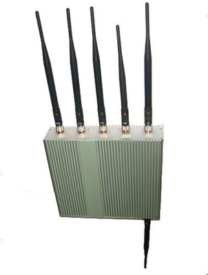 6 Antenna Cell Phone GPS WiFi Jammer +Remote Control
