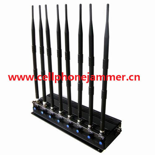8 Bands Adjustable Powerful Multi-functional 3G 4G Phone Blocker & GPS WiFi ( 4G LTE + 4G Wimax)