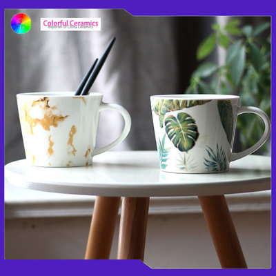 Vogue Widemouthed Large Ceramic Coffee Mugs Custom Printing Logo