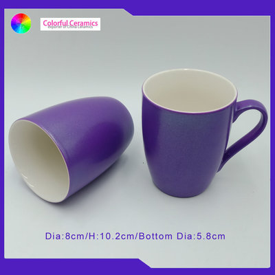 Personalized Coffee New Bone China Mug Purple Eco - Friendly Unique Design