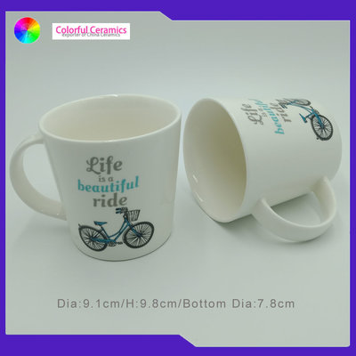V Shape Custom Ceramic Coffee Mugs Food Contact Safe Custom Ceramic Cups