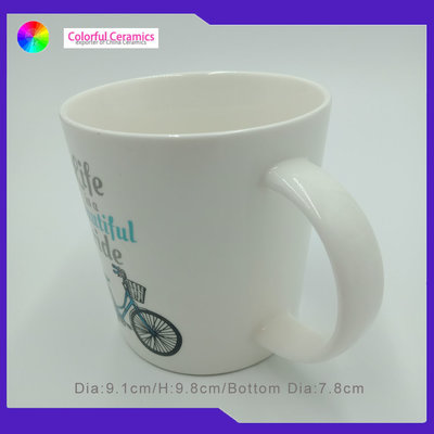 V Shape Custom Ceramic Coffee Mugs Food Contact Safe Custom Ceramic Cups