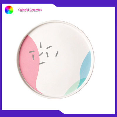 Dessert Personalised Porcelain Plates , Custom Ceramic Dinner Plates 8 Inch