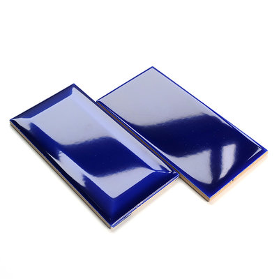 Tegels 75mm X 150mm van de schat Blauwe Kleurrijke Muur Afgeschuinde Rand 7mm Dikte